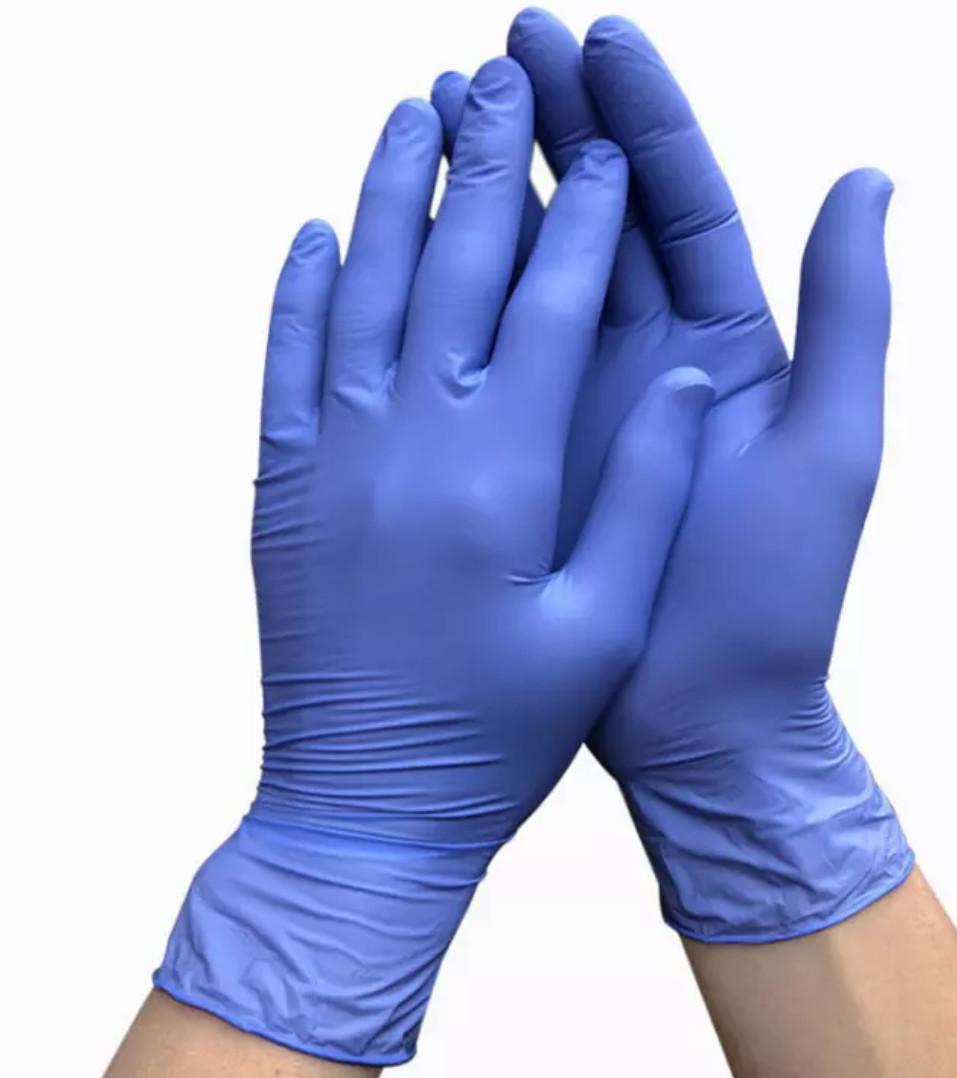 Disposable Blue Nitrile Gloves with Textured Fingertips Powder Free Gloves Disposable Blue Nitrile Gloves with Textured Fingertips Powder Free Gloves